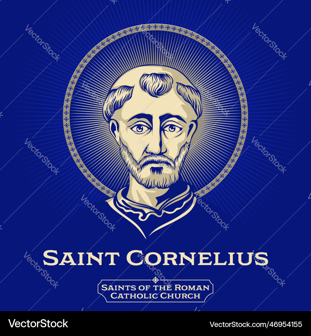Catholic saints saint cornelius Royalty Free Vector Image
