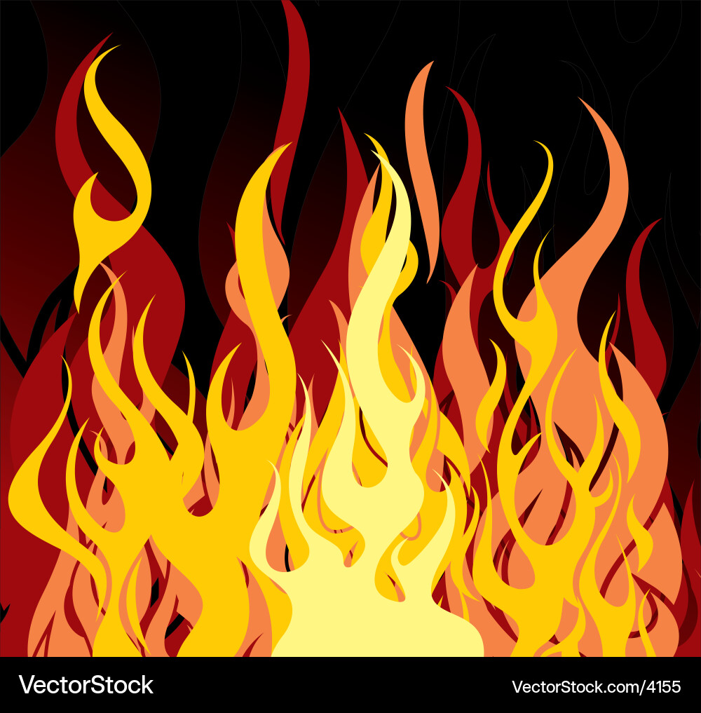 Flames Background - Intense Fire Royalty Free Vector Image