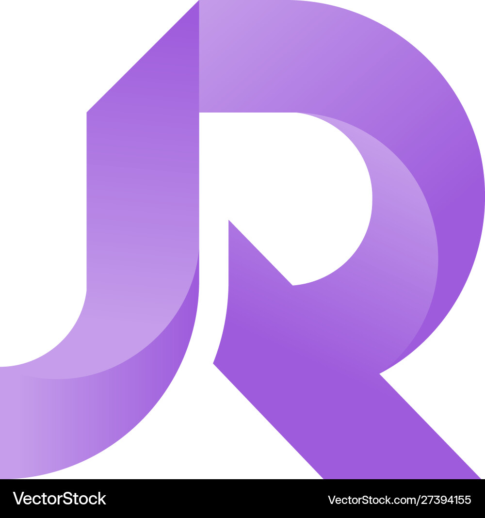 Jr letter Royalty Free Vector Image - VectorStock
