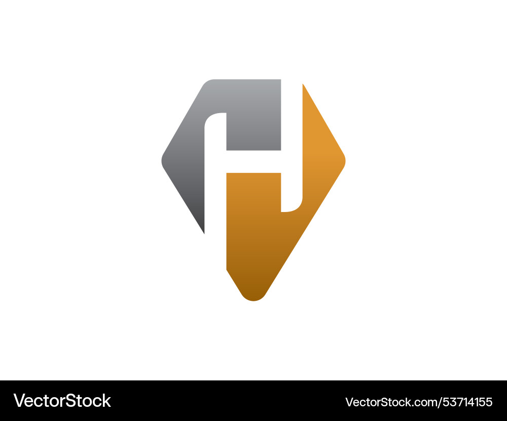 Letter h point logo or symbol template design Vector Image