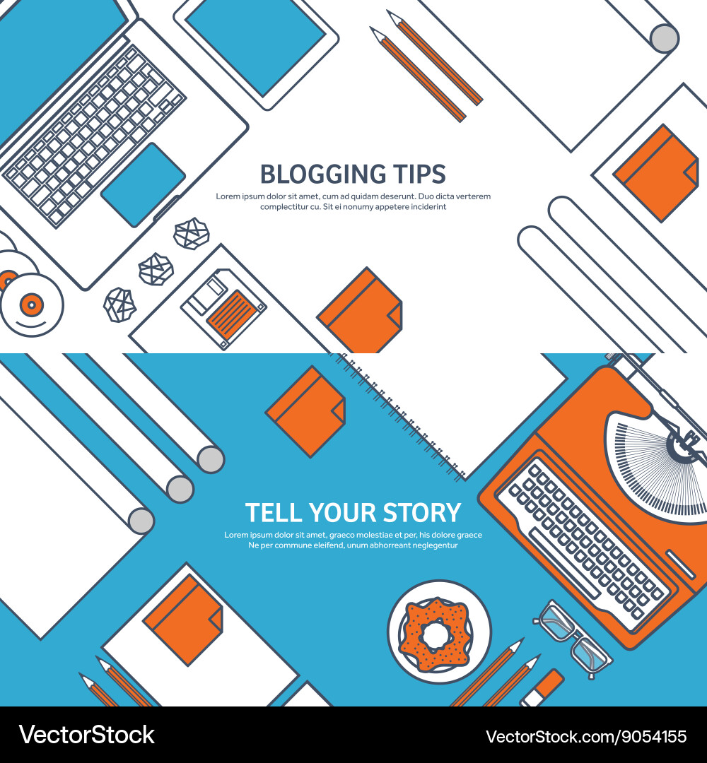 Lined outline flat Royalty Free Vector Image - VectorStock