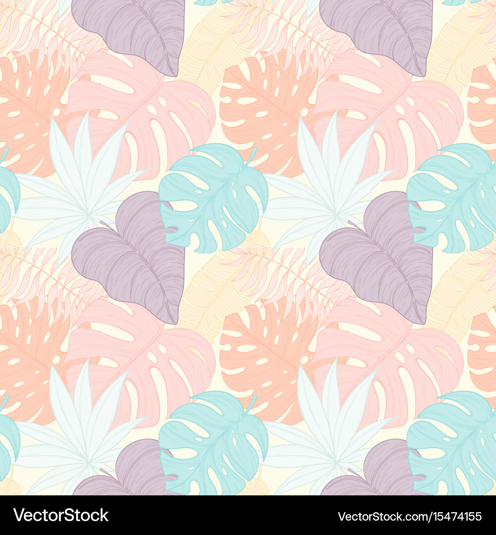 Tropical Palm Leaf Pattern Royalty Free Vector Image
