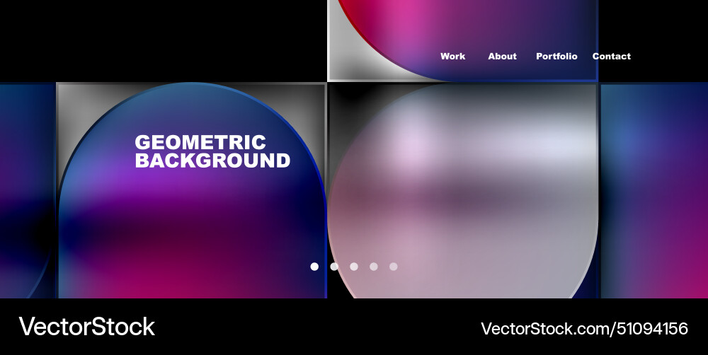 A geometric background with circles and squares Vector Image