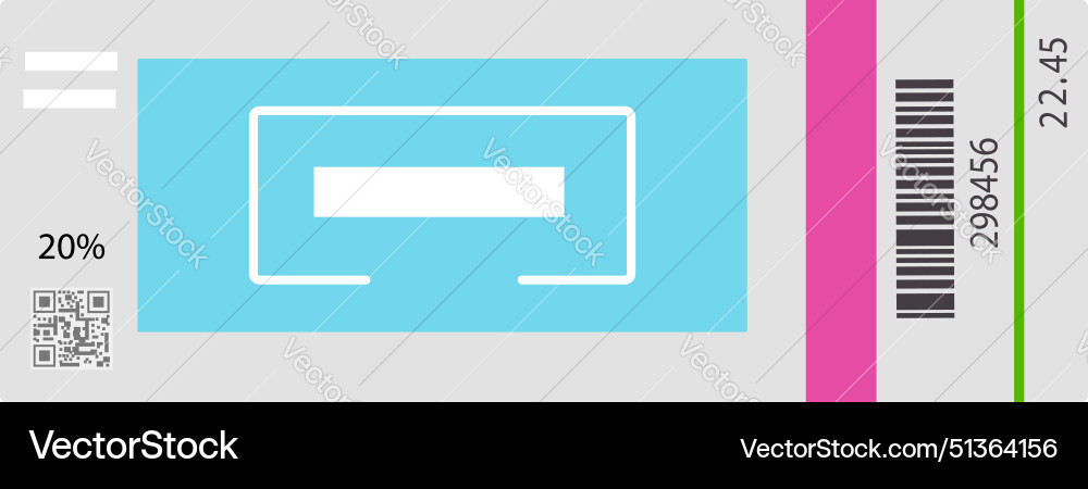 Blank coupon voucher design template Royalty Free Vector