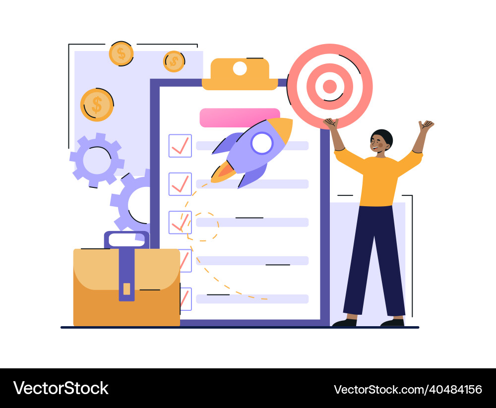 Concept of project closure Royalty Free Vector Image