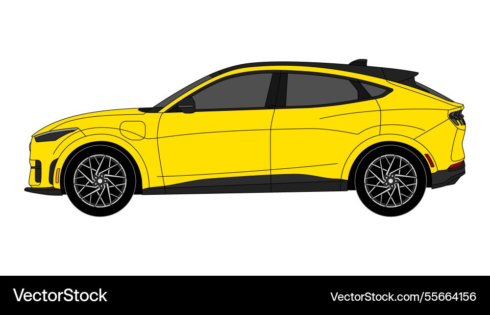 Ford mustang mach e Royalty Free Vector Image - VectorStock