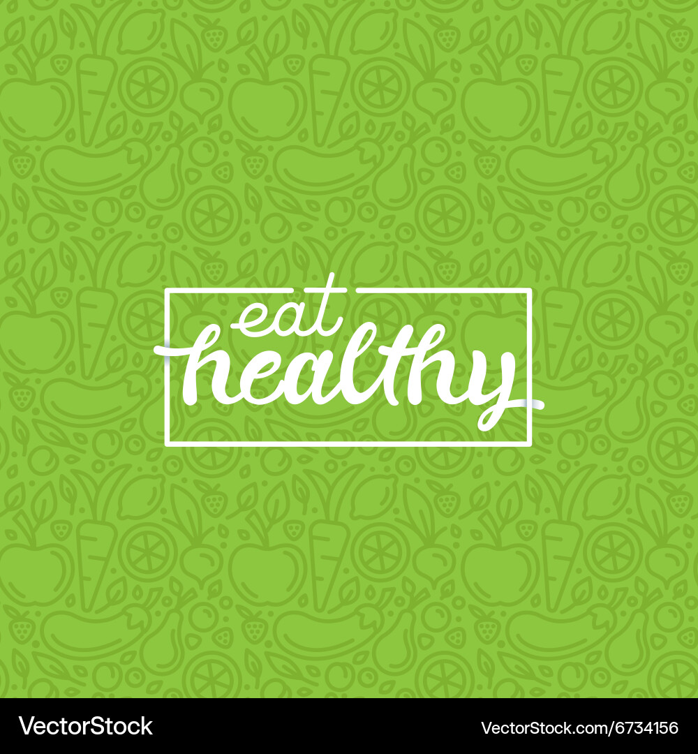 Healthy Eating Banner Royalty Free Vector Image