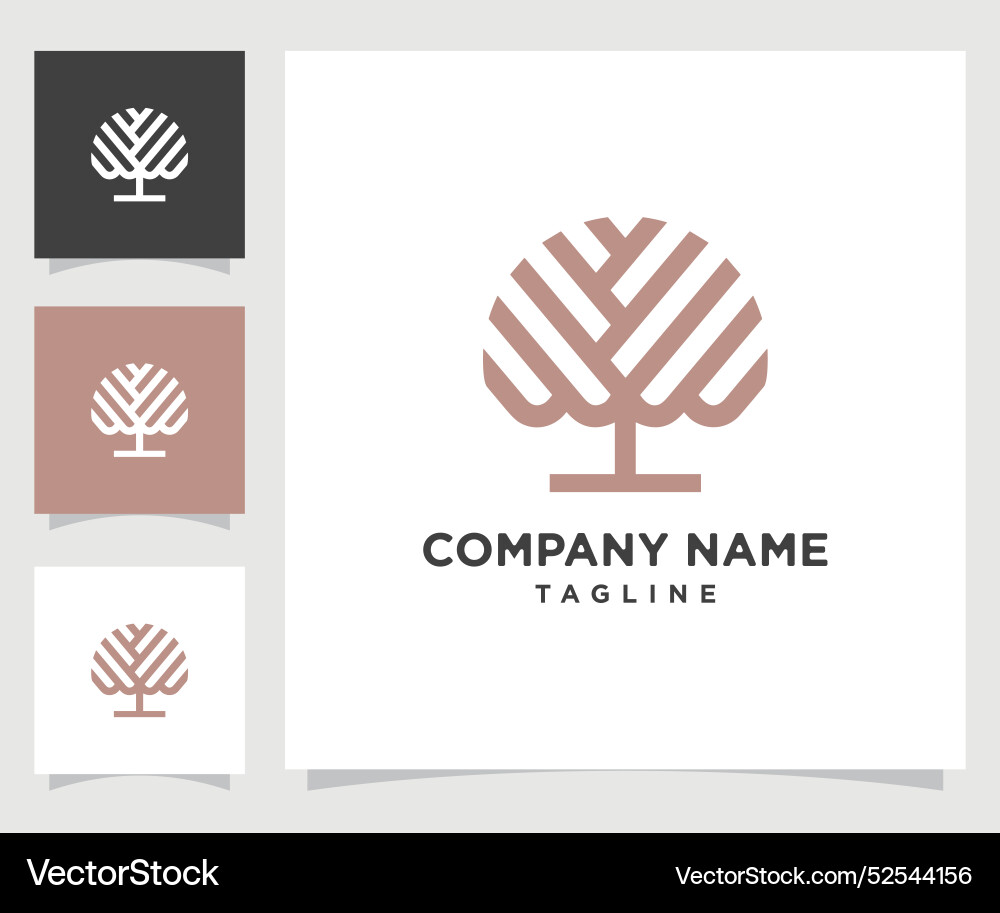 Logo icon simple tree Royalty Free Vector Image