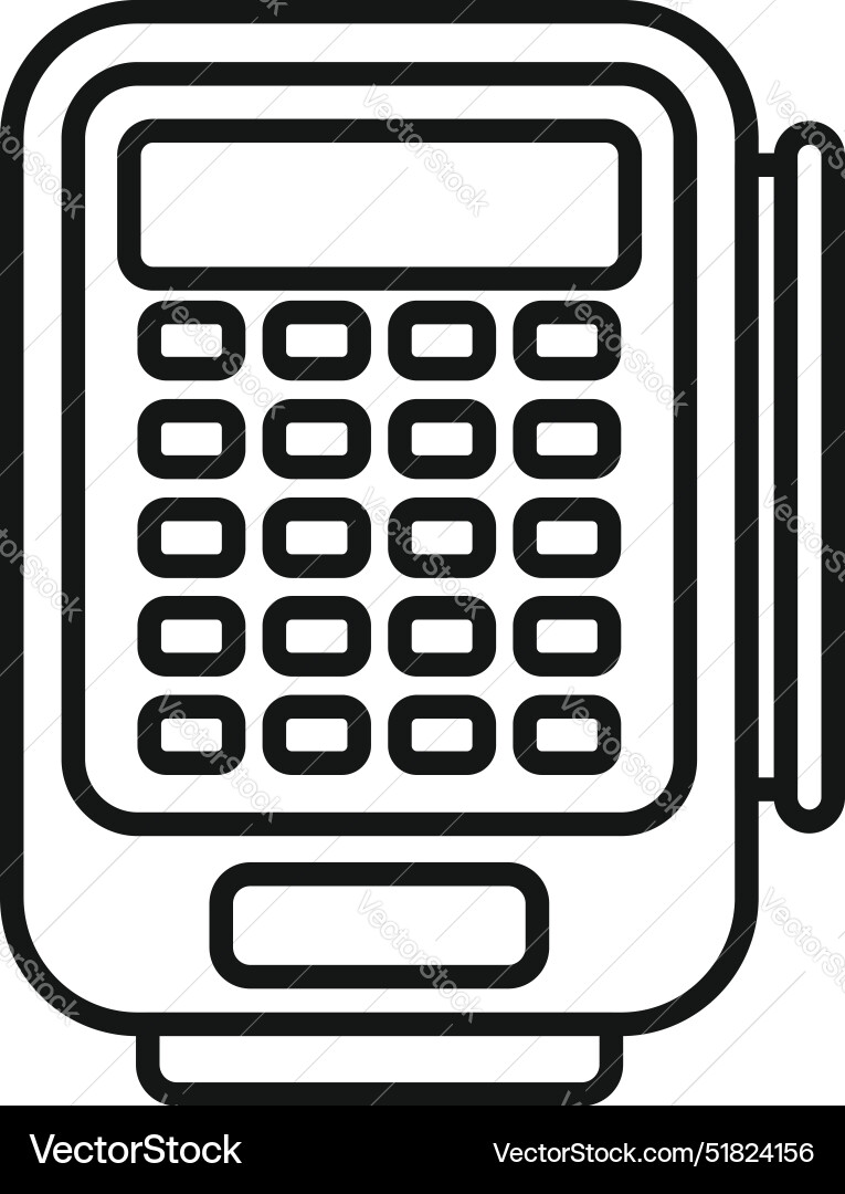 Mobile pos terminal accepting a contactless Vector Image