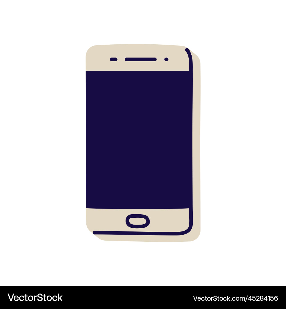 Mobile smart phone black screen blank display Vector Image