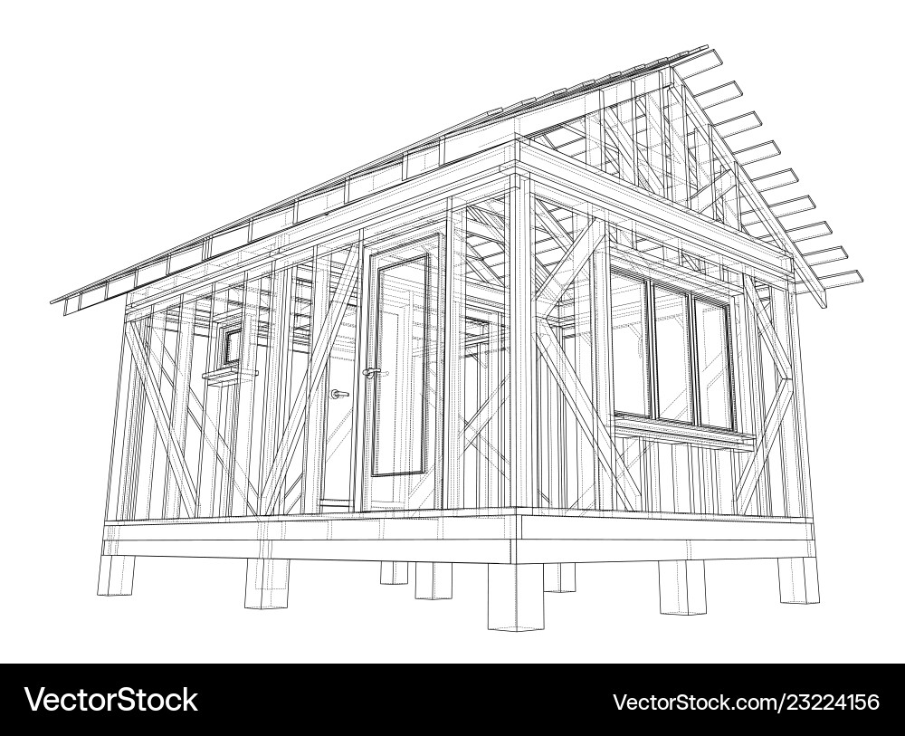 Private house sketch Royalty Free Vector Image
