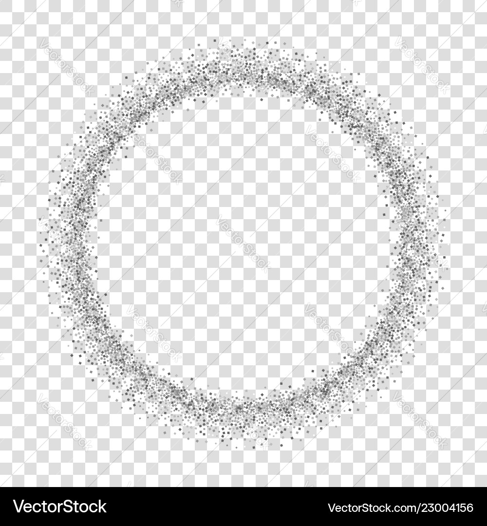 Silver circle isolated white transparent Vector Image