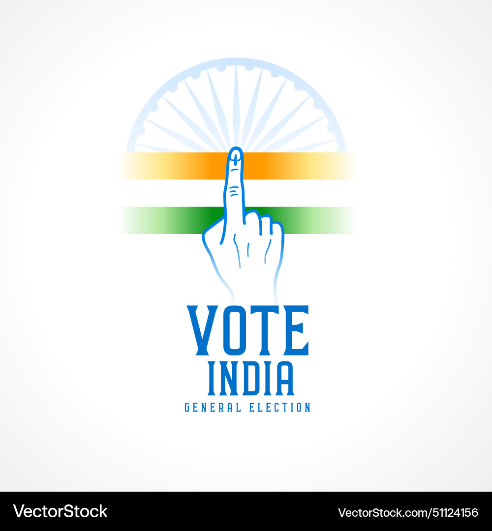 Vote for india general election background Vector Image