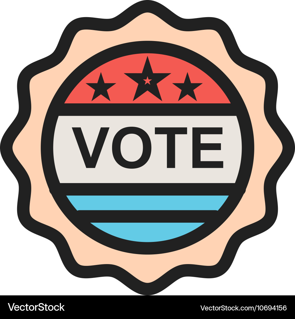 Vote sticker Royalty Free Vector Image - VectorStock