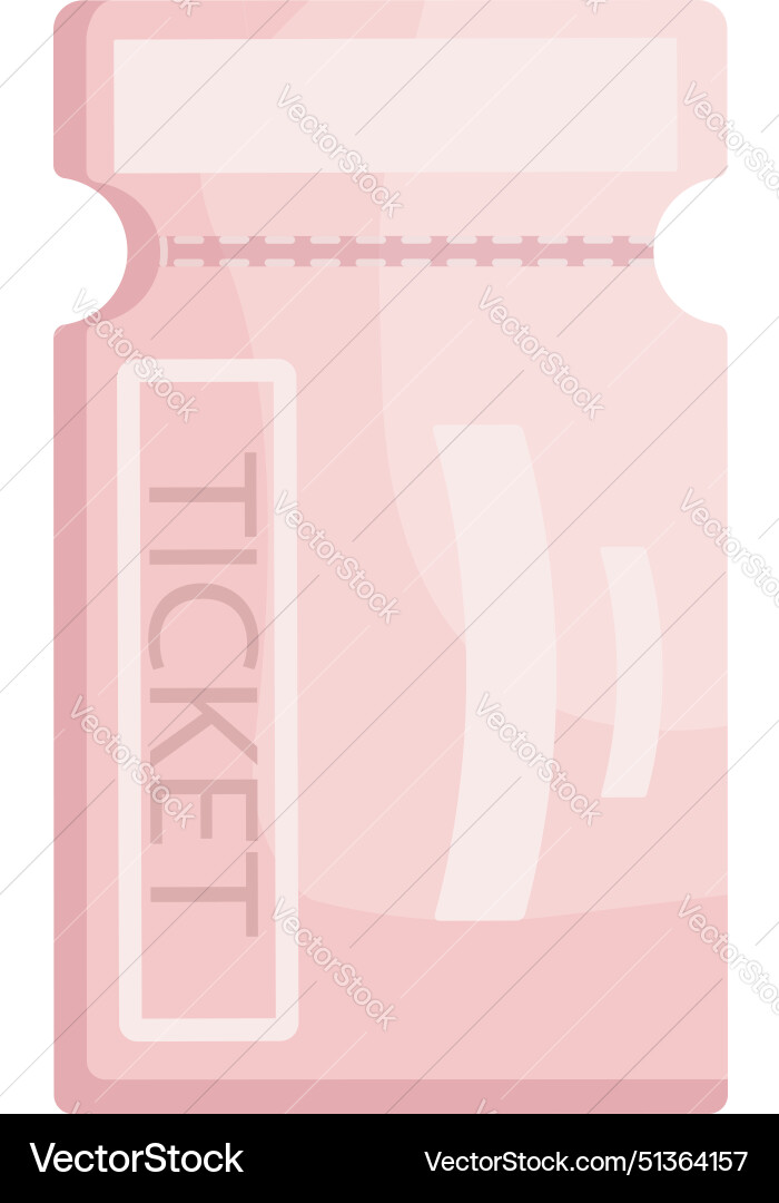 Cartoon event admission ticket icon Royalty Free Vector