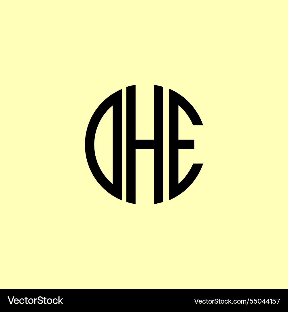 Creative rounded initial letters dhe logo Vector Image