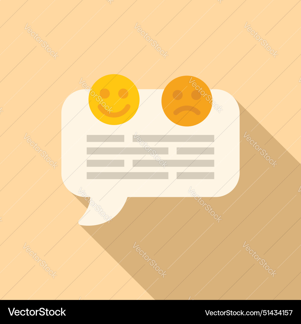 Customer feedback concept with happy and unhappy Vector Image