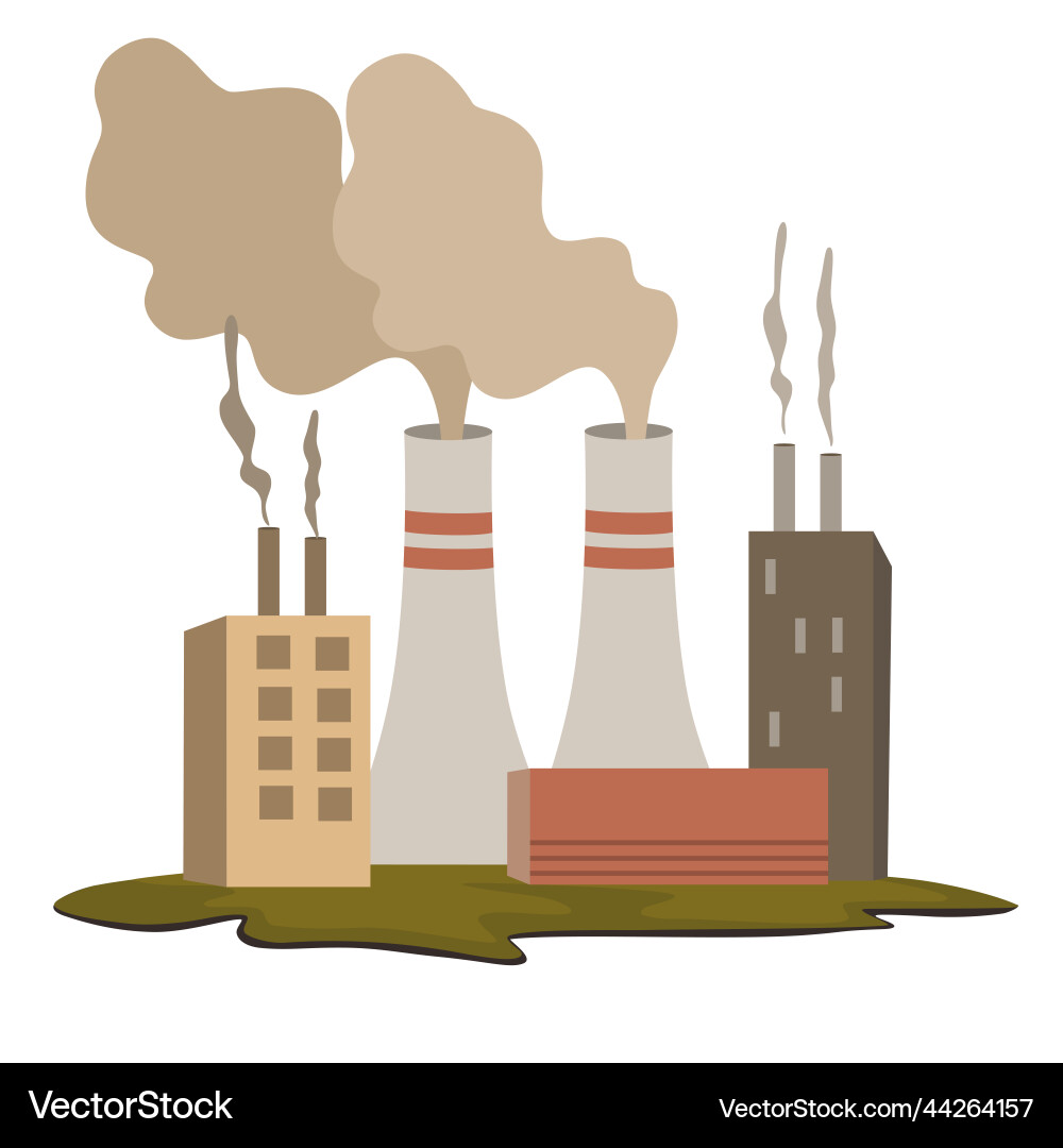 Factory pollution of the planet production Vector Image