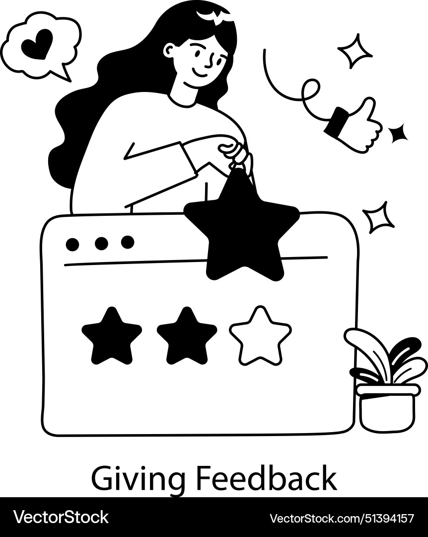 Giving feedback Royalty Free Vector Image - VectorStock