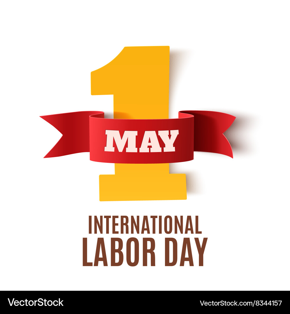May 1st Labor Day Celebration Background Vector Image