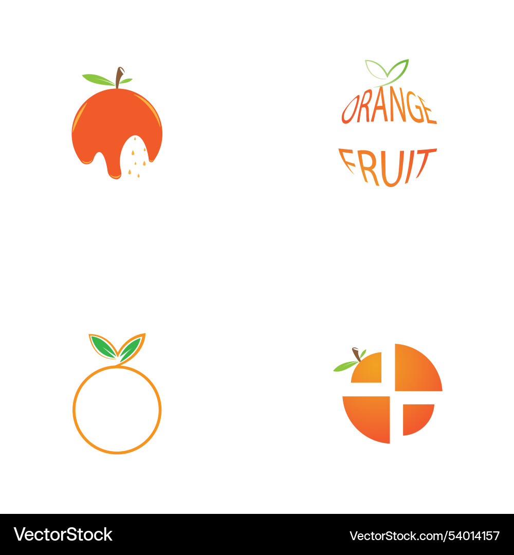 Orange fruit logo icon Royalty Free Vector Image