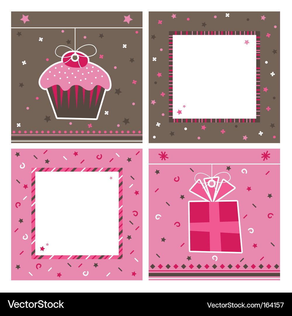 Party cards Royalty Free Vector Image - VectorStock