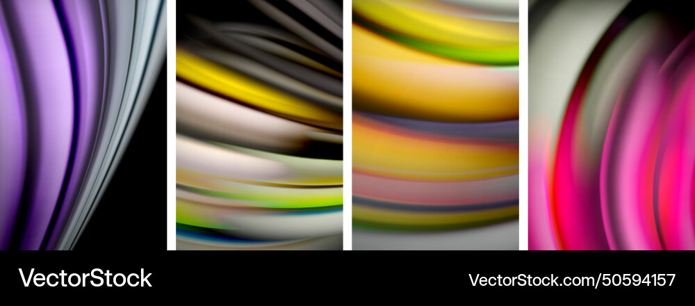 Rainbow style fluid color wave line background Vector Image