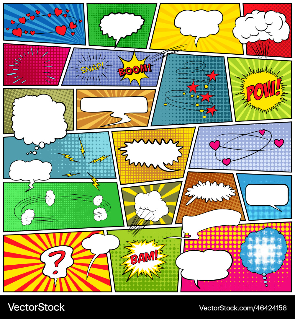 Abstract set of comic templates Royalty Free Vector Image