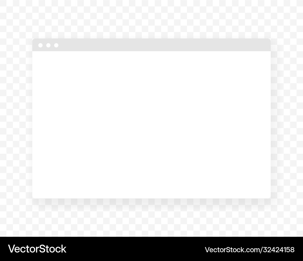 Blank internet browser window mockup Royalty Free Vector
