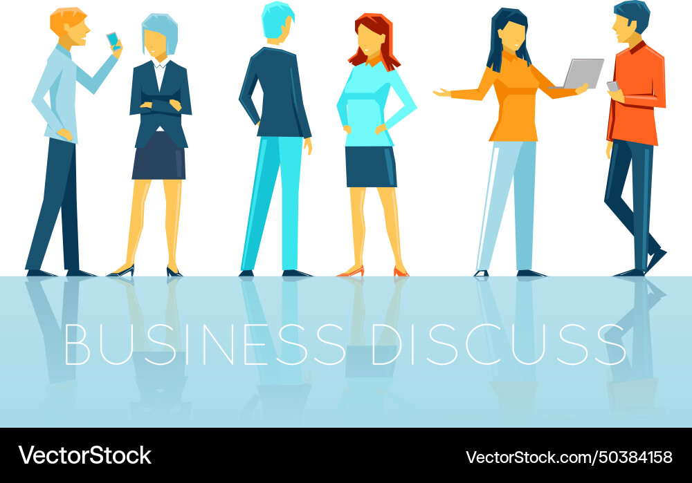 Business people discussing Royalty Free Vector Image