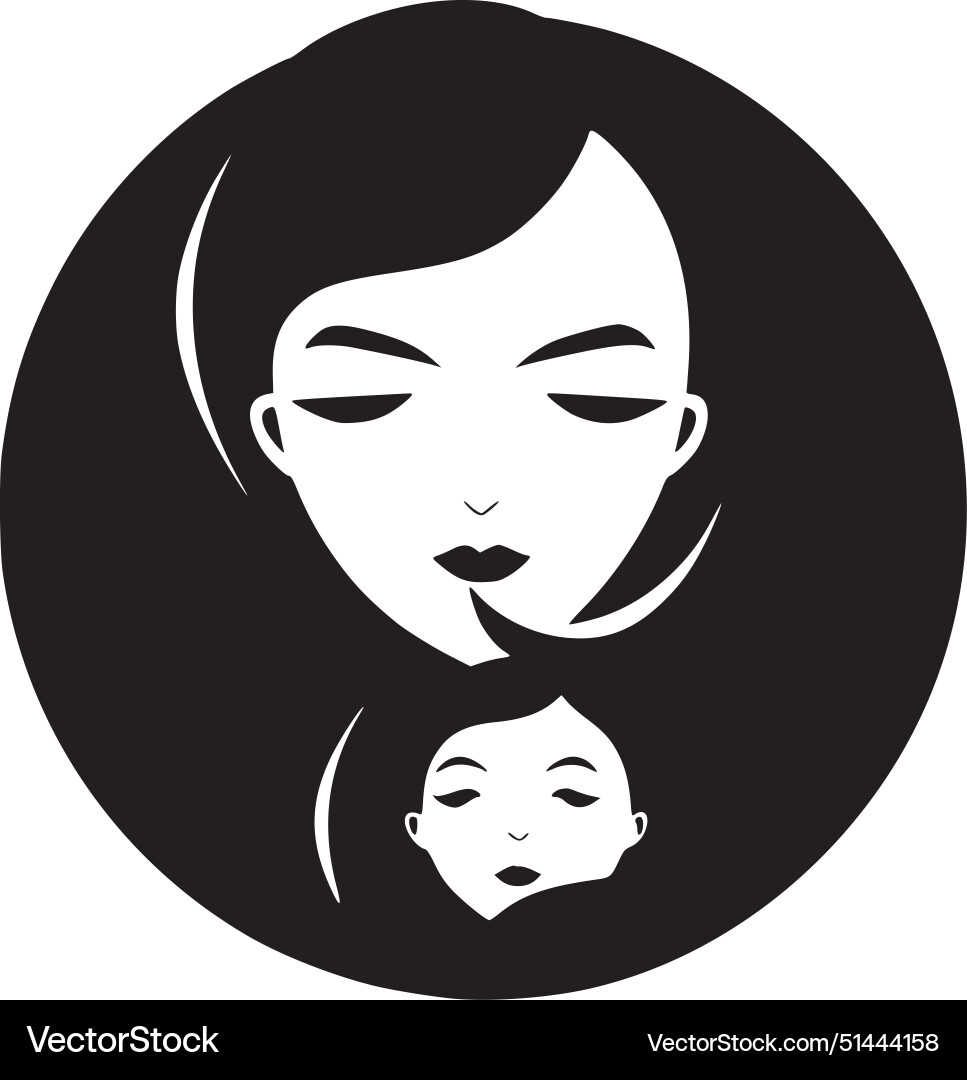 Mom - minimalist and simple silhouette Royalty Free Vector