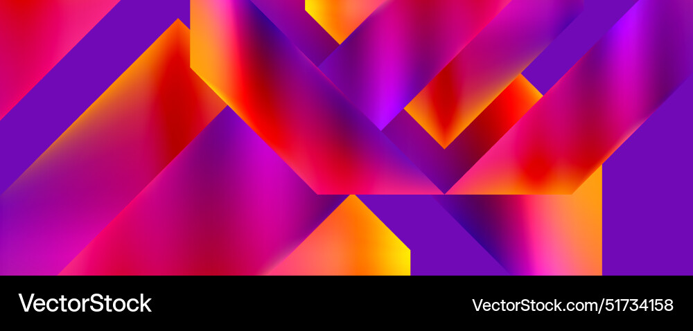 Neon colorful geometric shapes Royalty Free Vector Image