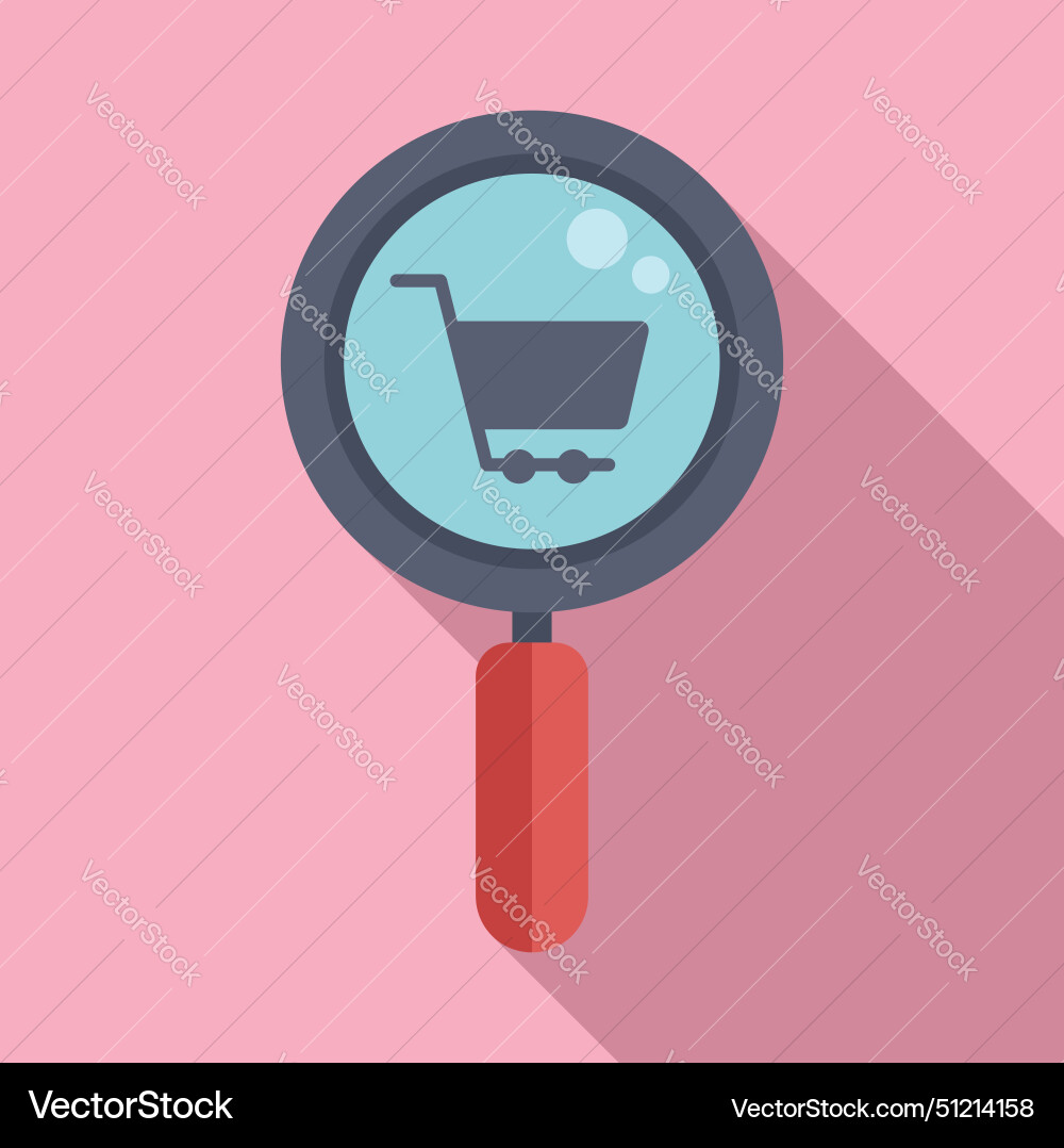 Search shop icon flat store locator online Vector Image