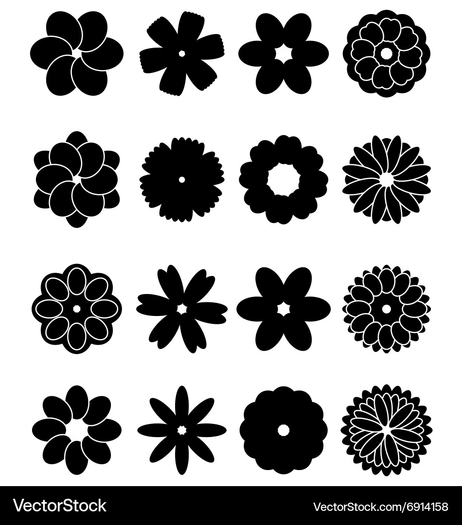 Simple flowers Royalty Free Vector Image - VectorStock