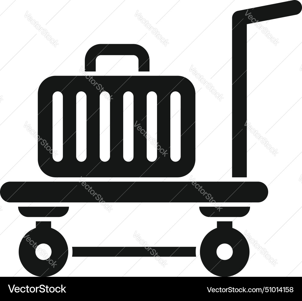 Support move carriage icon simple travel Vector Image