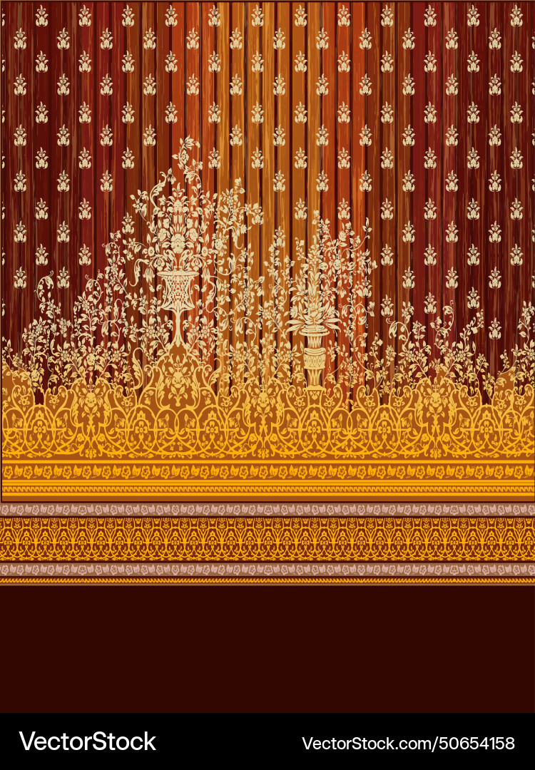 Textile digital design fabric print wallpaper Vector Image