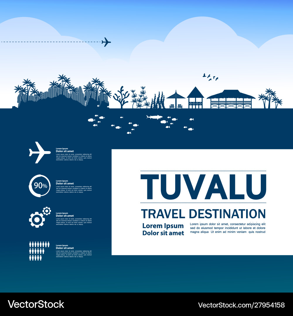 Tuvalu travel destination Royalty Free Vector Image