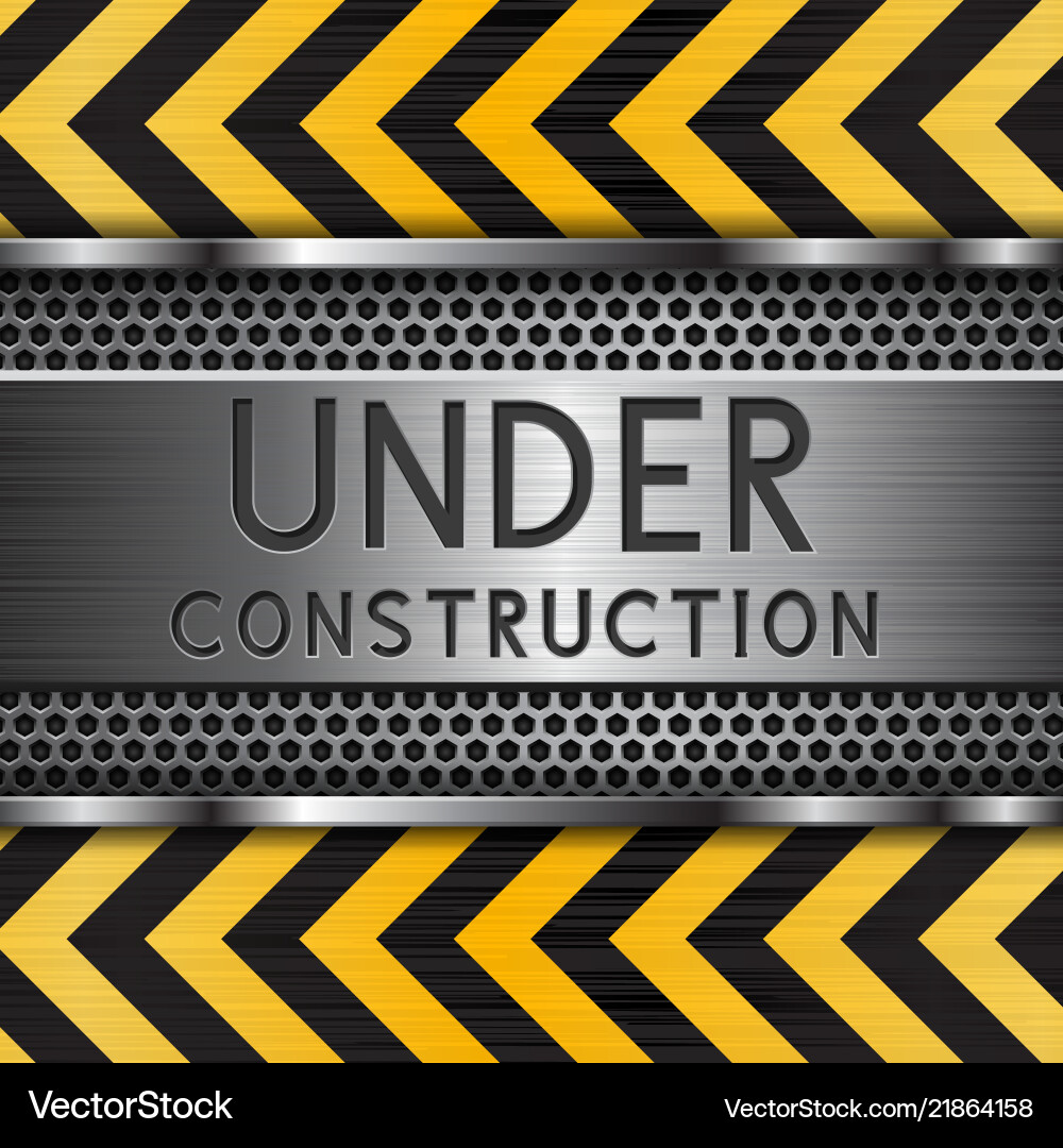 Under construction background metal texture Vector Image
