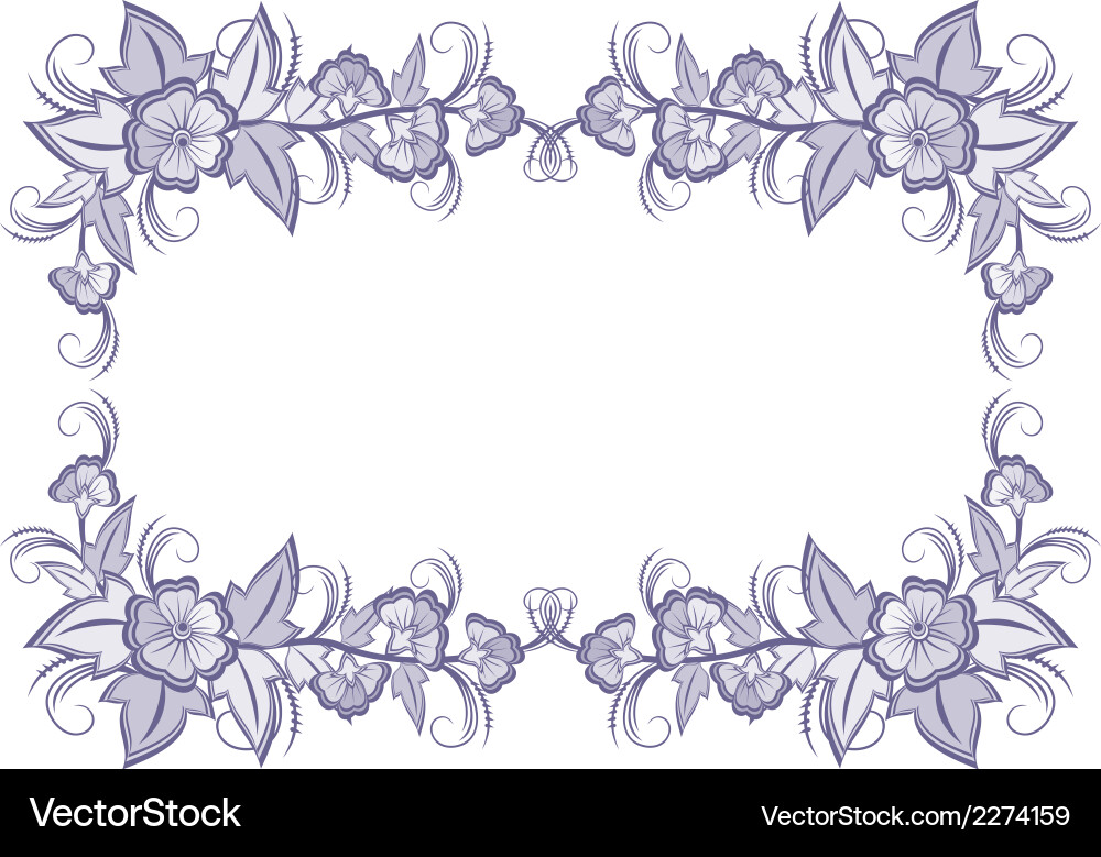 Abstract floral frame Royalty Free Vector Image