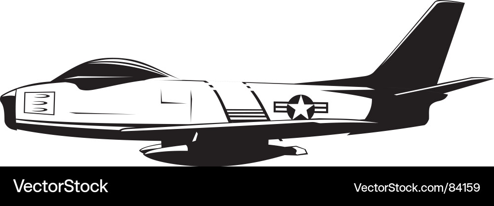 F86 sabre Royalty Free Vector Image - VectorStock