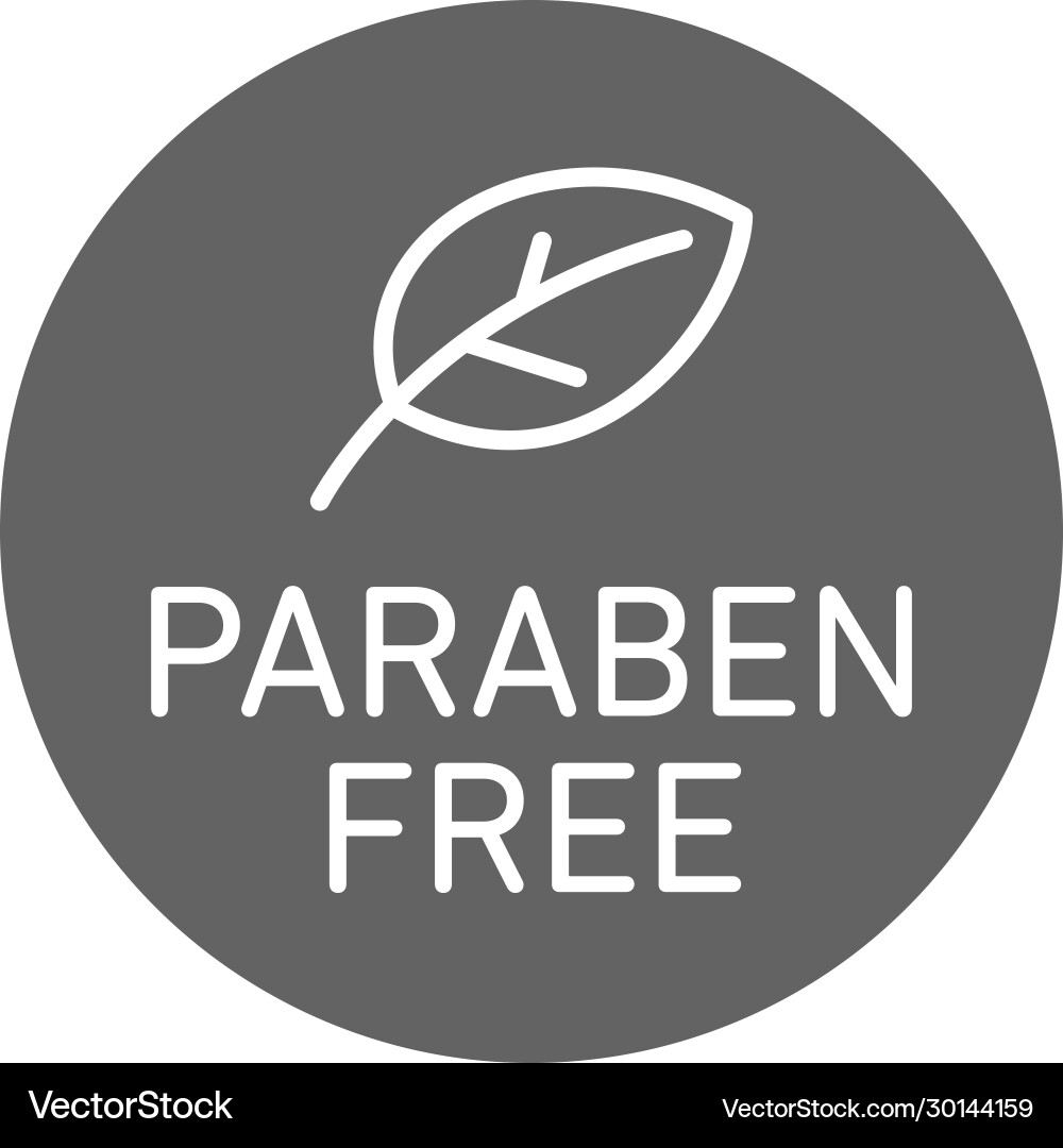 Paraben Free Cosmetic Label Icon Royalty Free Vector Image