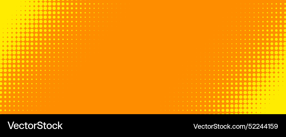 Yellow and orange halftone pattern Royalty Free Vector Image