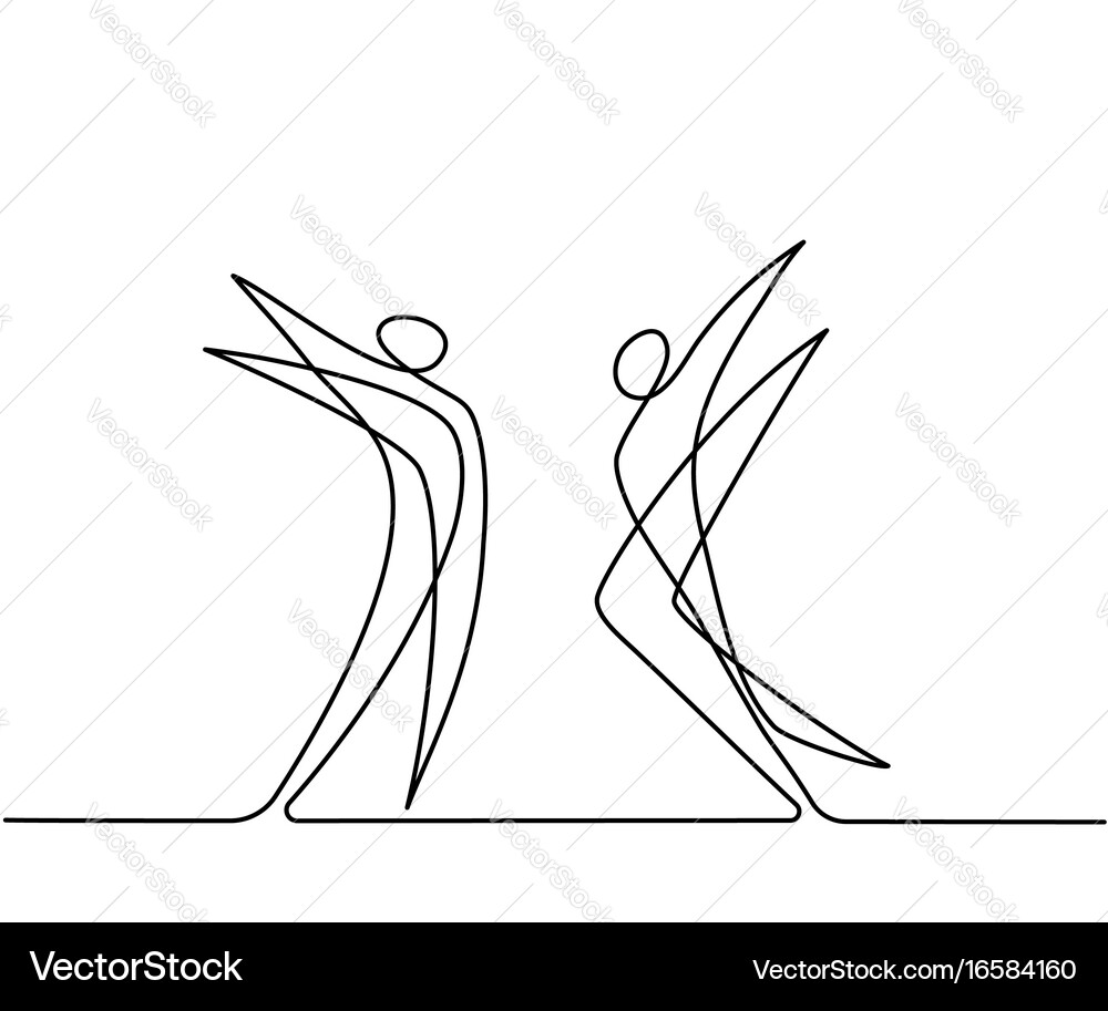 Abstract Dancer Line Art Royalty Free Vector Image