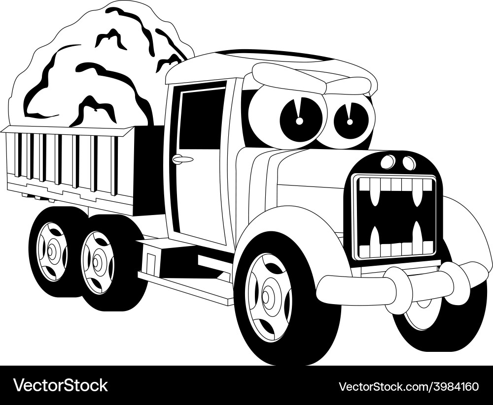 Cartoon lorry car Royalty Free Vector Image - VectorStock