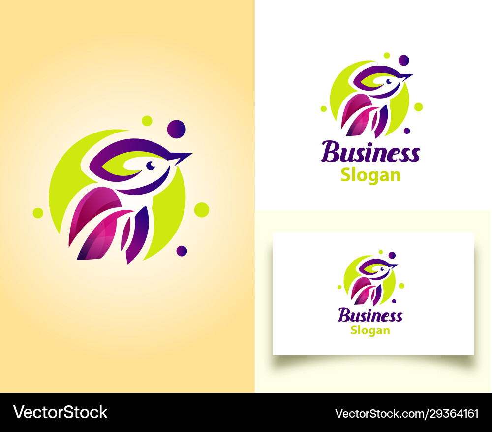 Abstract bird logo template Royalty Free Vector Image