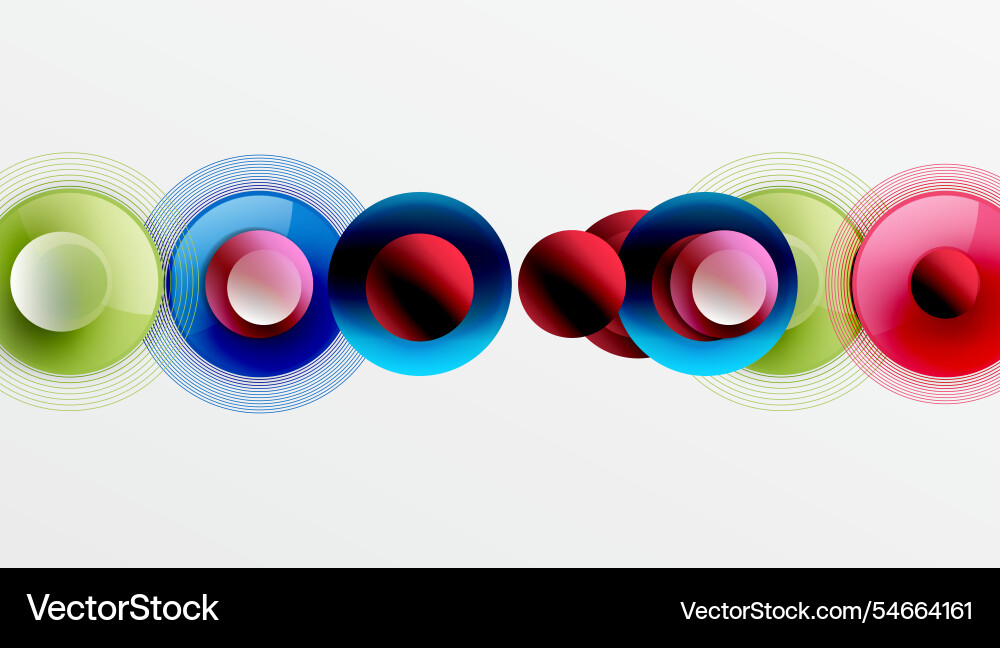 Abstract composition of overlapping circles with Vector Image