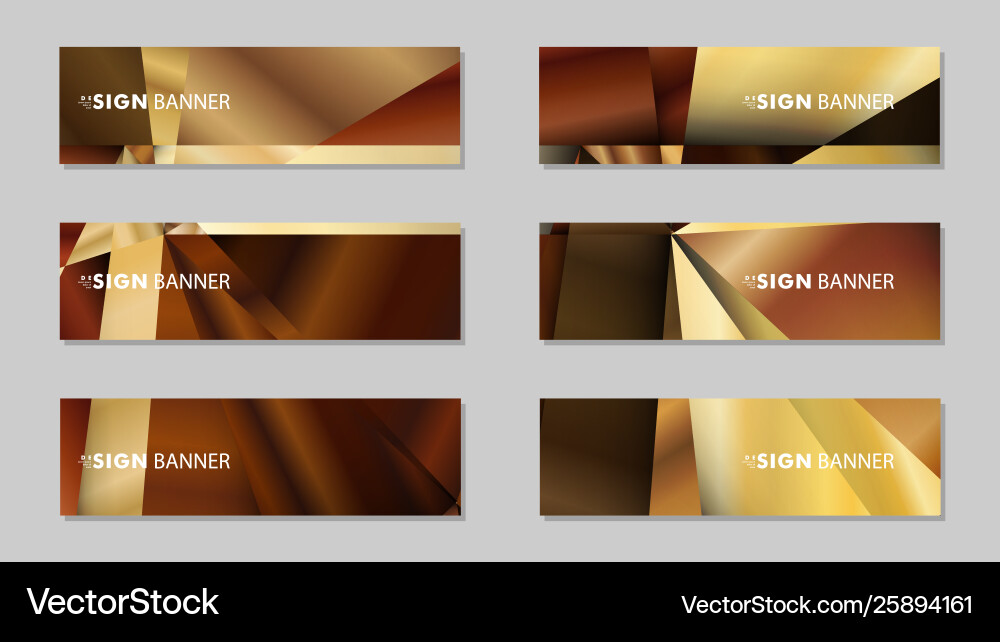 Abstract rectangle banners with luxury geometric Vector Image