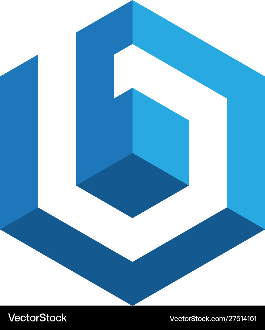 B logo hexagon icon Royalty Free Vector Image - VectorStock