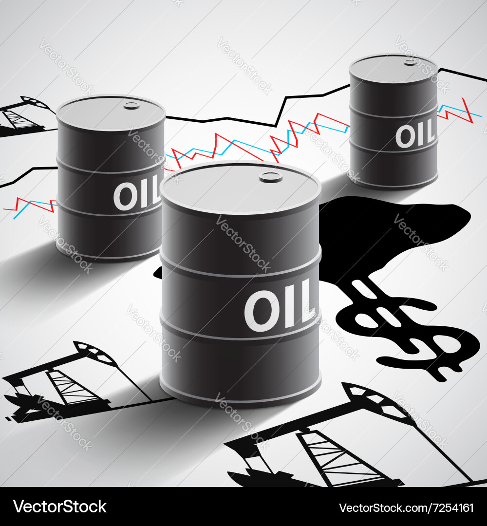Barrels of oil Royalty Free Vector Image - VectorStock