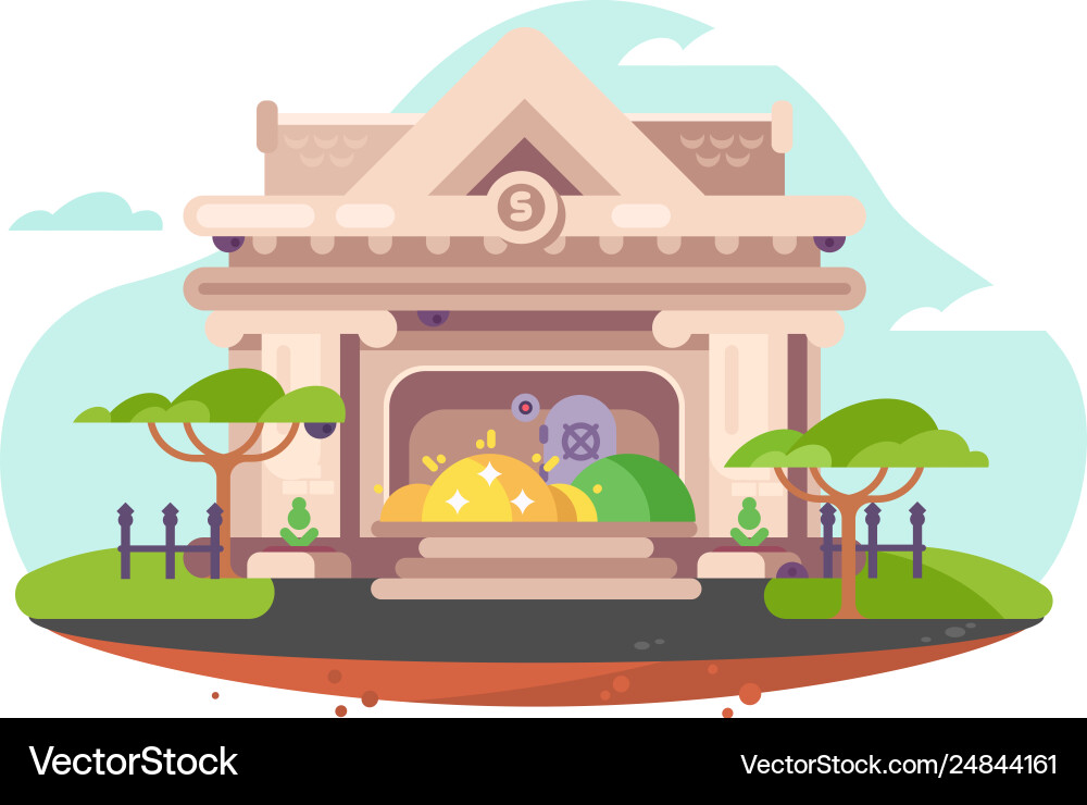Building city bank Royalty Free Vector Image - VectorStock